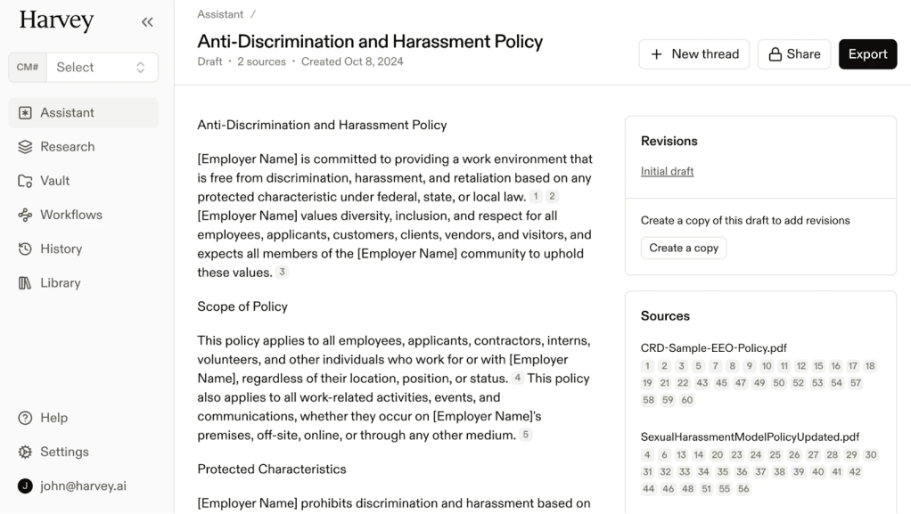 Company Spotlight: Harvey AI – Revolutionizing Legal Workflows with AI – Stepmark Partners