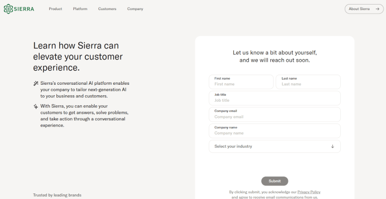Company Spotlight: Sierra – Conversational AI Agents for Business Interactions – Stepmark Partners